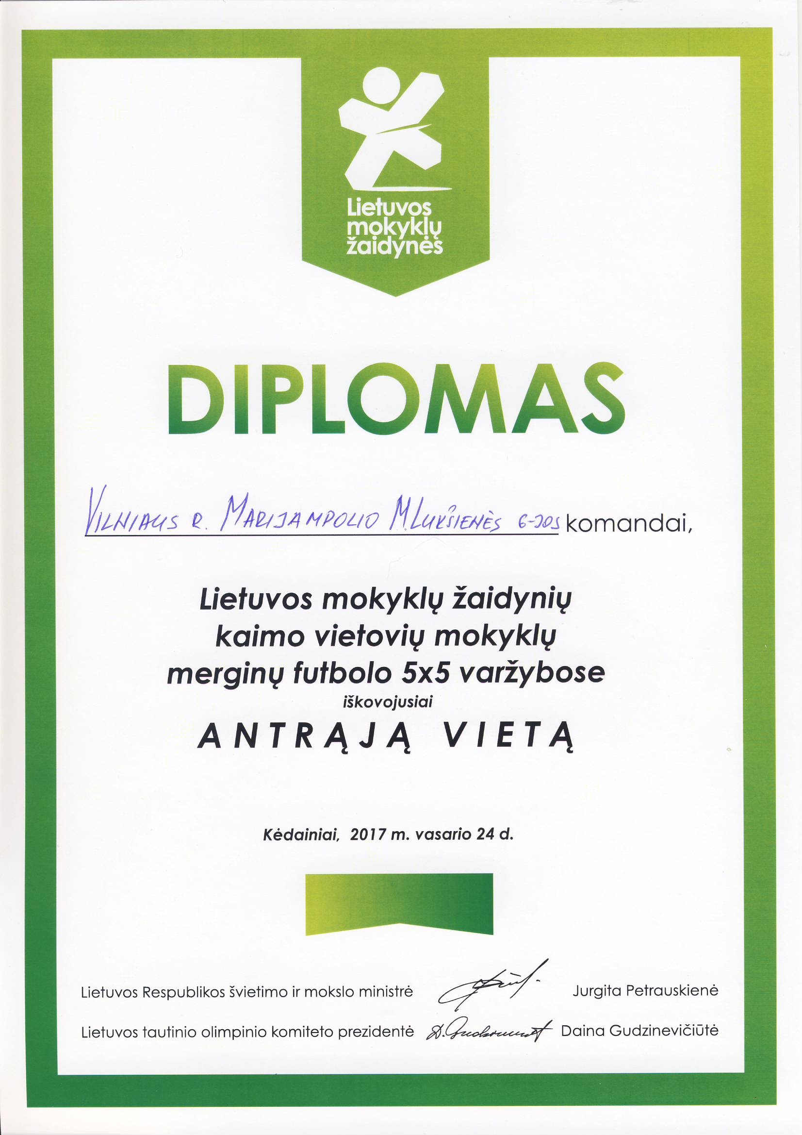 Sporto pasiekimai | Marijampolio Meilės Lukšienės gimnazija