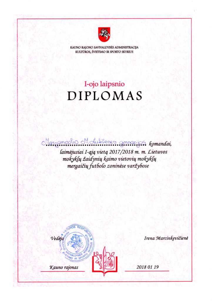 Sporto pasiekimai | Marijampolio Meilės Lukšienės gimnazija